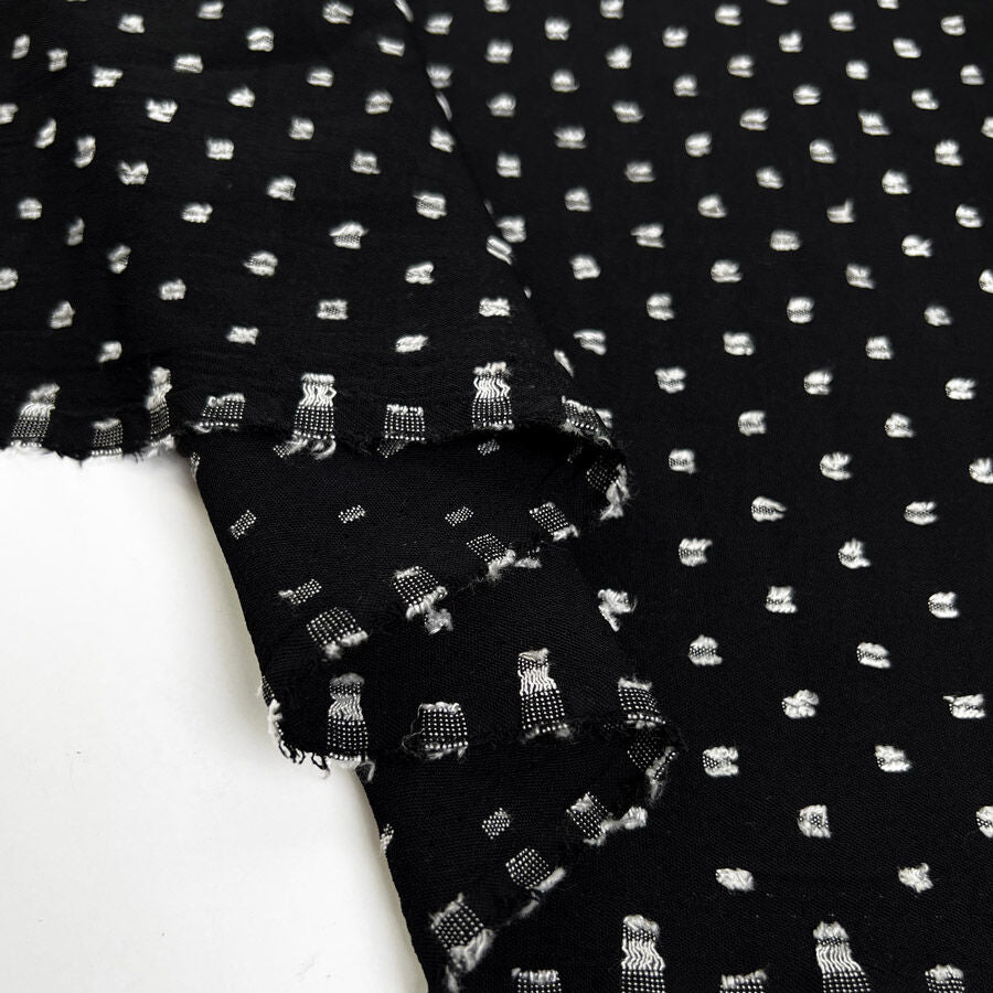 Polyester Black and white Chiffon Fabric | Breaking The Code – Croft Mill