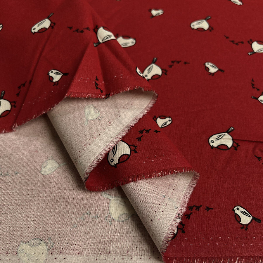 Festive Craft Fabric | Christmas Cotton - Red Robin – Croft Mill