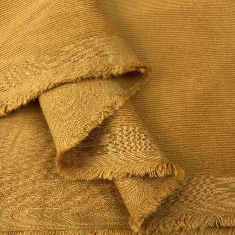 Cotton Trouser Fabric | 16 Wale Washed Corduroy - Mustard – Croft Mill