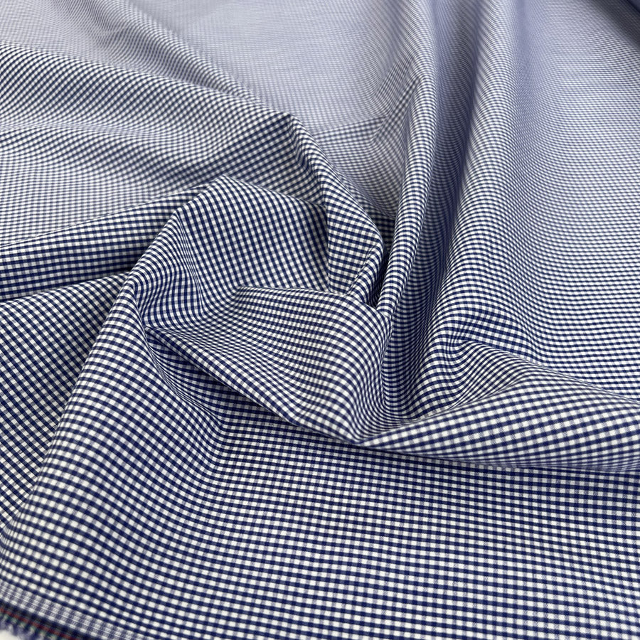 Italian Ex-Designer Cotton Fabric | Archivio Checks - Blue – Croft Mill
