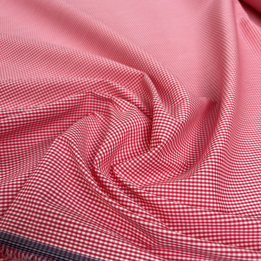 Italian Ex-Designer Cotton Fabric | Archivio Checks - Pink – Croft Mill
