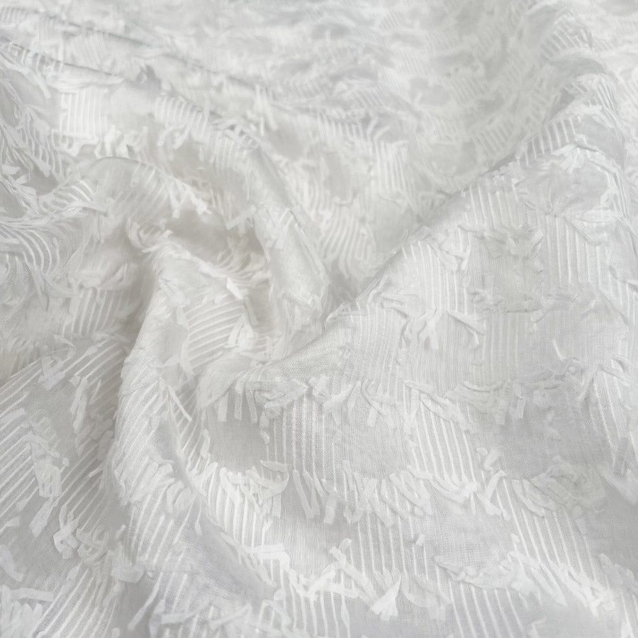 White Poly Cotton Sheer Textured Dress Fabric | Whisper Weave – Croft Mill