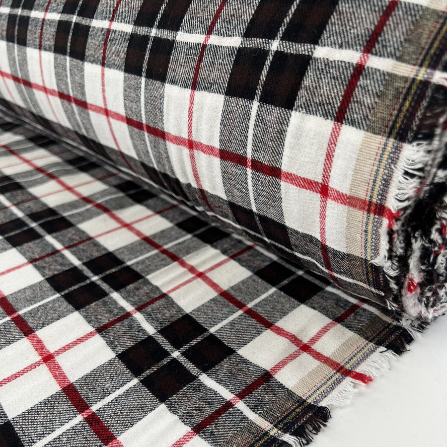 100% Cotton Flannel Check Fabric | Brushed & Cosy - Bruce – Croft Mill