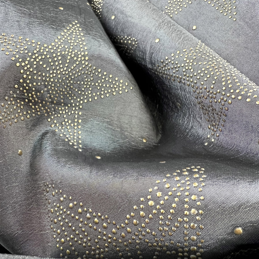 Grey Christmas Craft Fabric | Taffeta - Star Studded Silver – Croft Mill