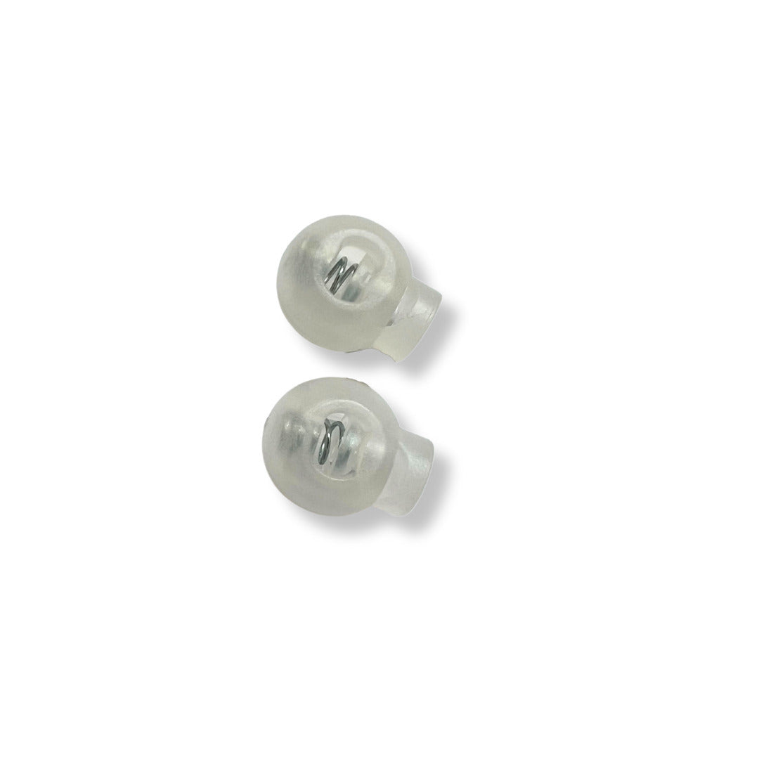 Clear Small Plastic Spring Cord Lock Toggles | Pack of 2 – Croft Mill
