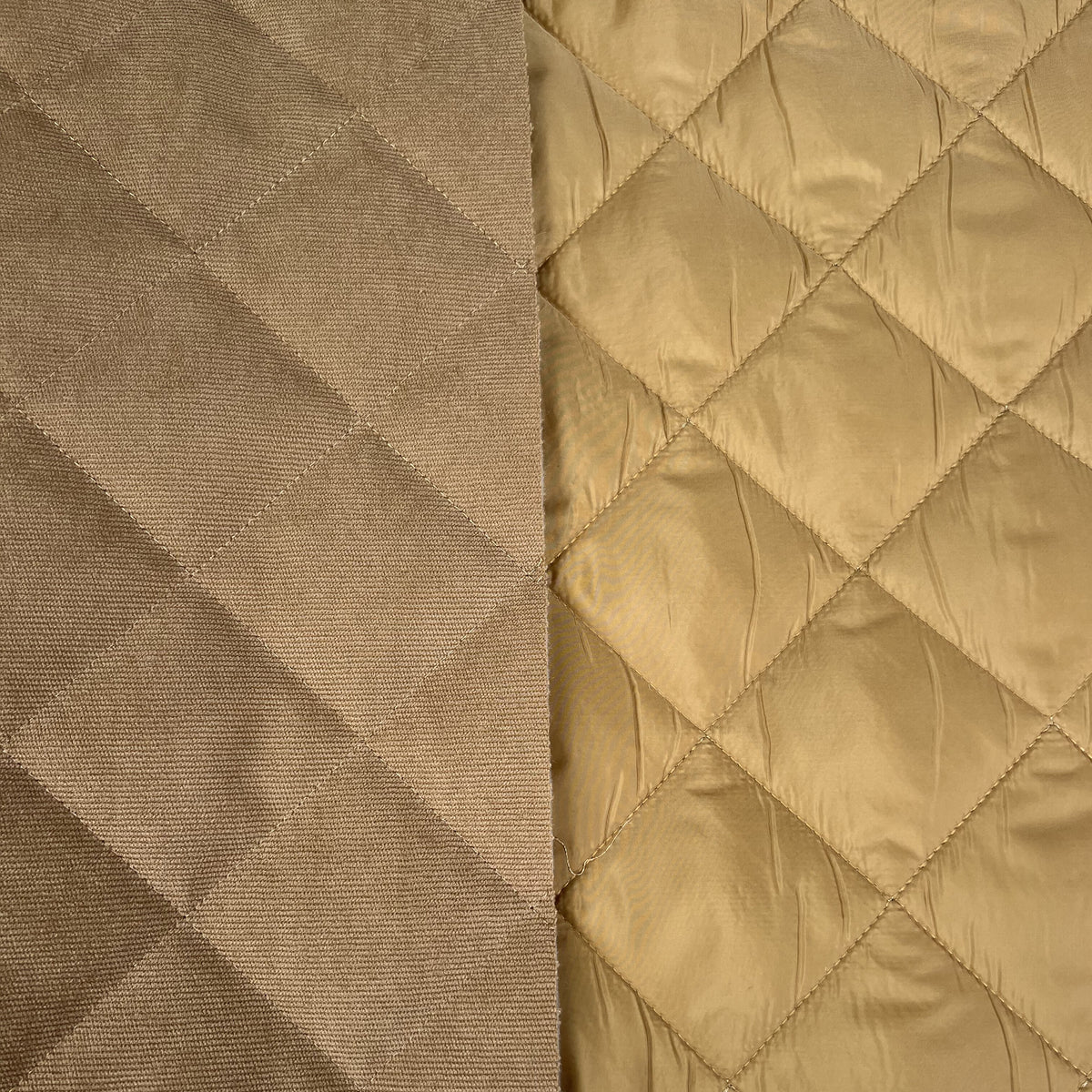 Polyester Quilted Dressmaking Fabric | Corduroy Quilting - Sand – Croft ...