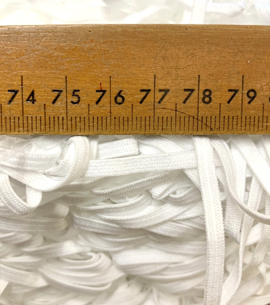 White 5mm Wide Soft Flat Knitted Elastic For Crafts & Lingerie – Croft Mill
