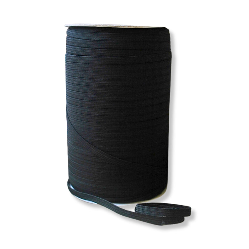 High Quality 7mm Wide Stretch Flat Woven Elastic - Black – Croft Mill
