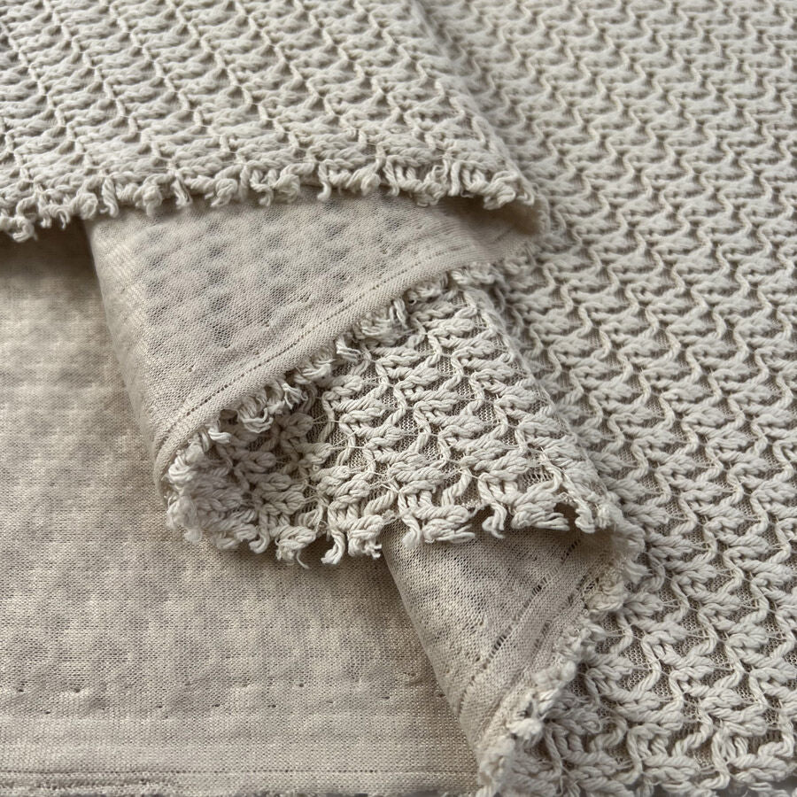 Cotton Polyester Dress Fabric | Fibre Mood - Knitwear - Cream – Croft Mill