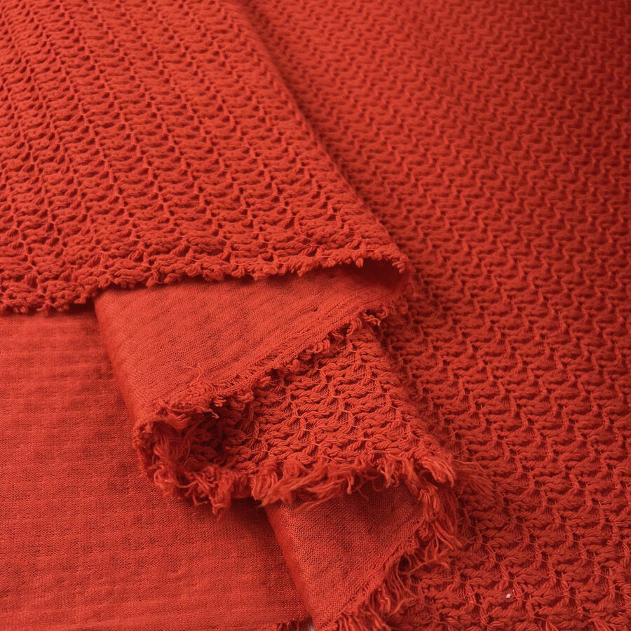 Cotton Polyester Dress Fabric | Fibre Mood - Knitwear - Red – Croft Mill