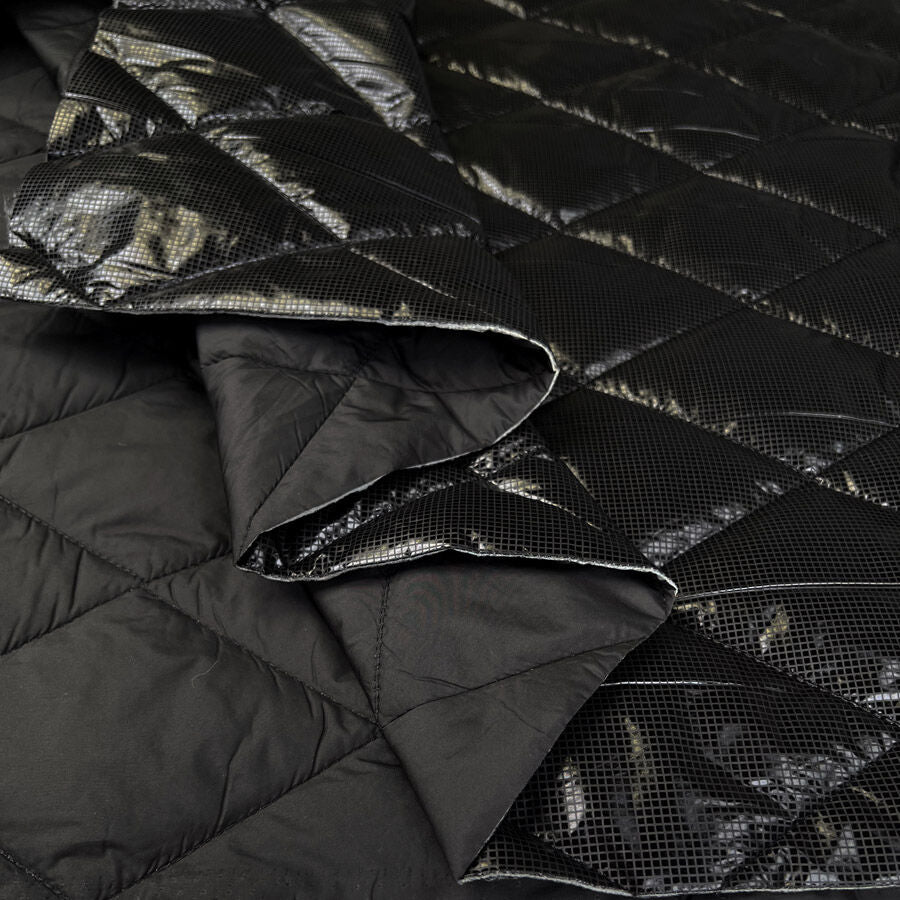 Polyester Quilted Coating Fabric | Foil Quilting - Black – Croft Mill