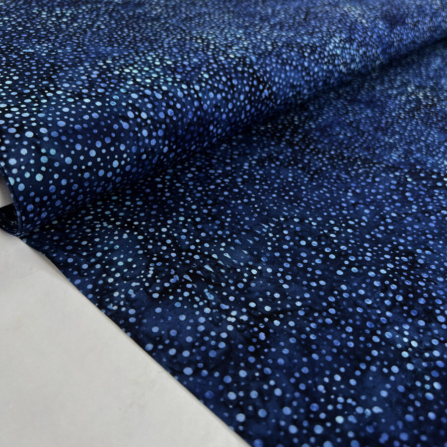 Leaf Print Dress Fabric | Hoffman Bali Cotton Lawn - Blue Dot – Croft Mill