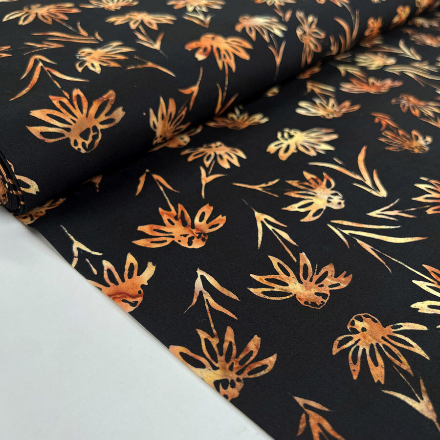 Leaf Print Dress Fabric | Hoffman Bali Cotton Lawn - Nutmeg – Croft Mill