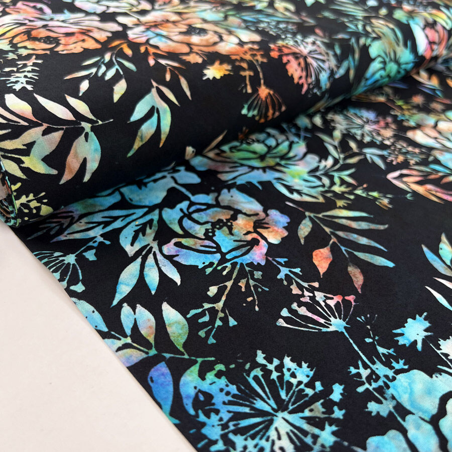 Hand Painted Print Fabric | Hoffman Bali Cotton Lawn - Spectrum – Croft ...
