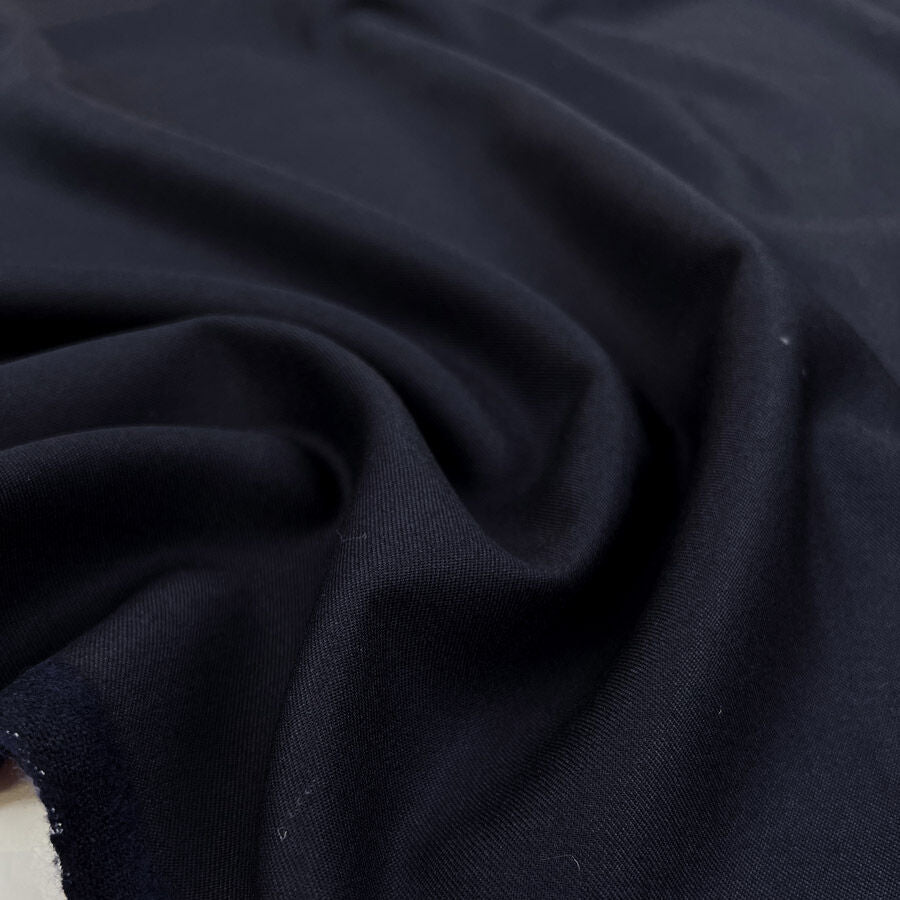Dark Navy British 100% Wool Twill Suiting Fabric | Howard – Croft Mill