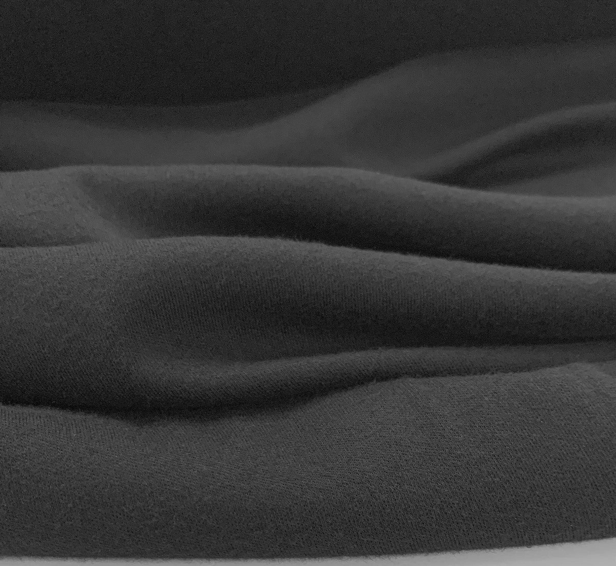 British Knitted Cotton Interlock Jersey Fabric - Black – Croft Mill