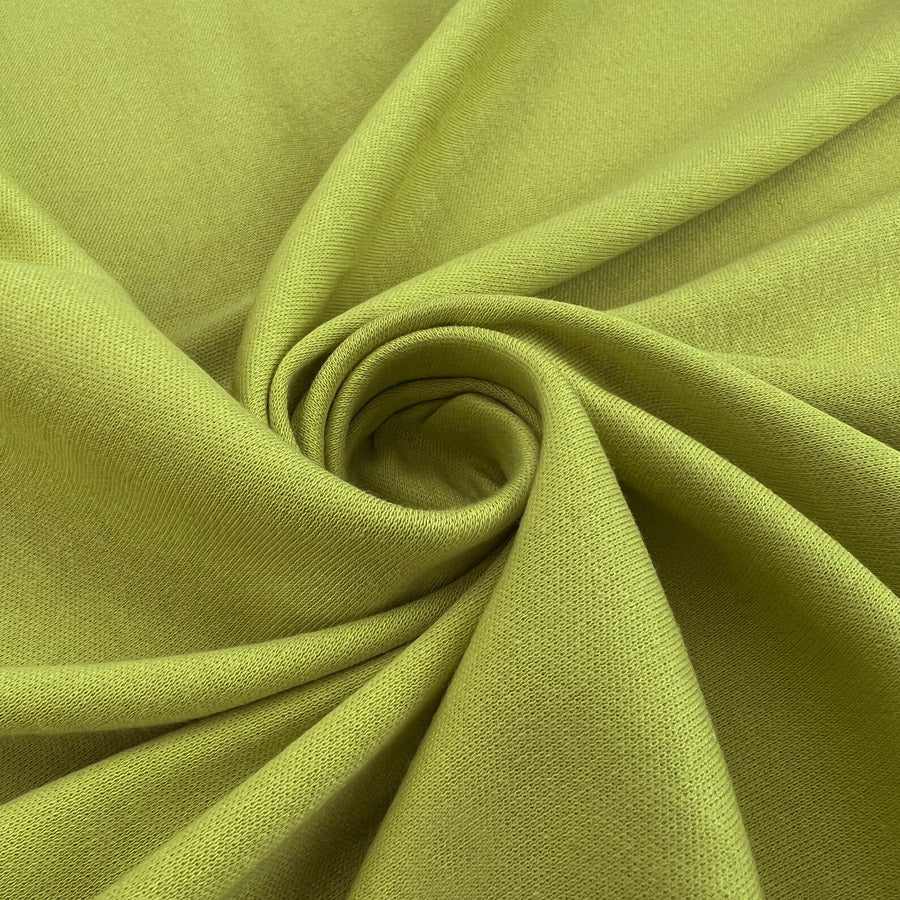 British Knitted Cotton Interlock Jersey Fabric - Lime Green – Croft Mill