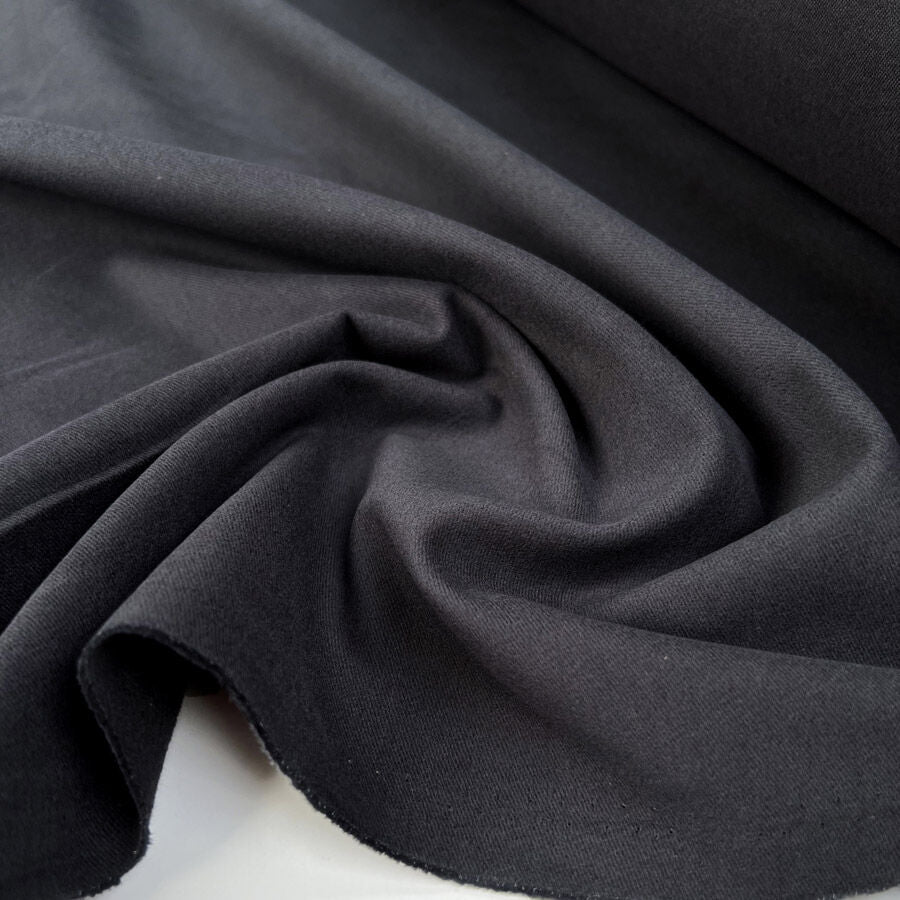 Italian 100% Brushed Cotton Twill Grey Fabric | Buckthorn – Croft Mill