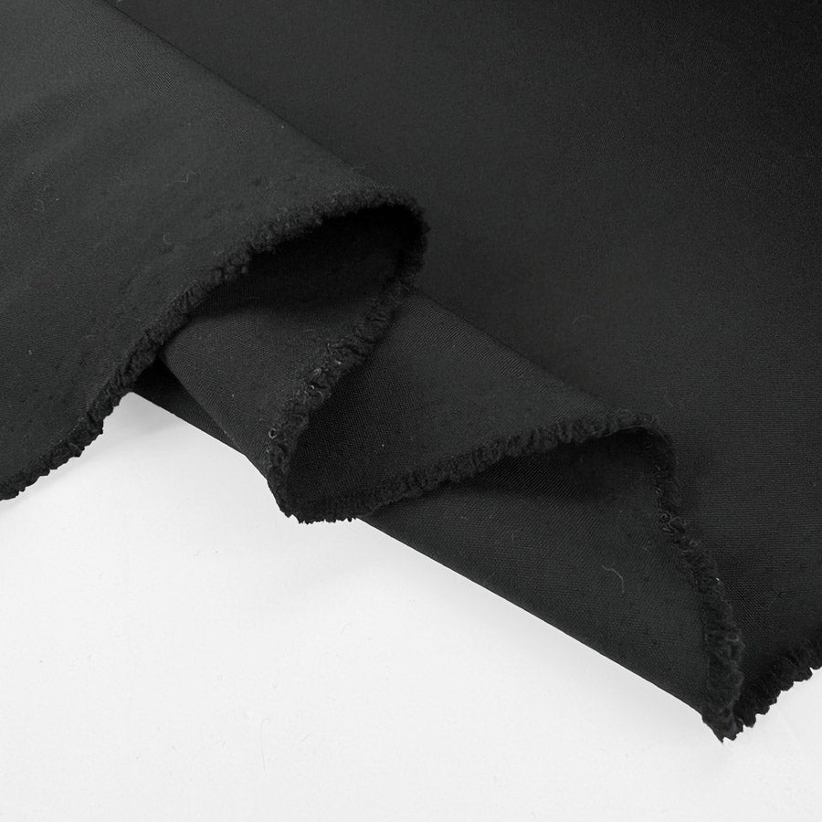 Italian Virgin Wool Polyester Shirting Fabric | Landini - Black – Croft ...