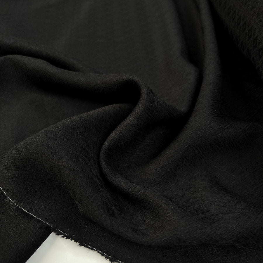 Italian Viscose Black Diamond Dress Fabric | Diamond Drape – Croft Mill