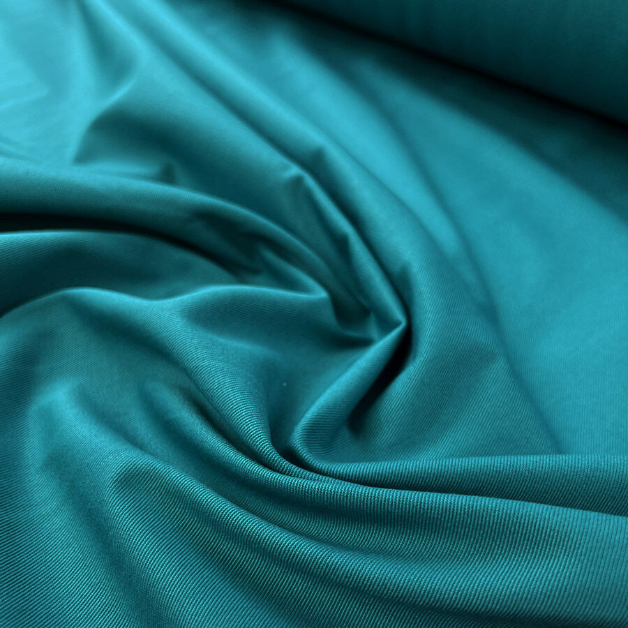 Polyester Cotton Teal Twill Trousering Fabric | Kalite – Croft Mill