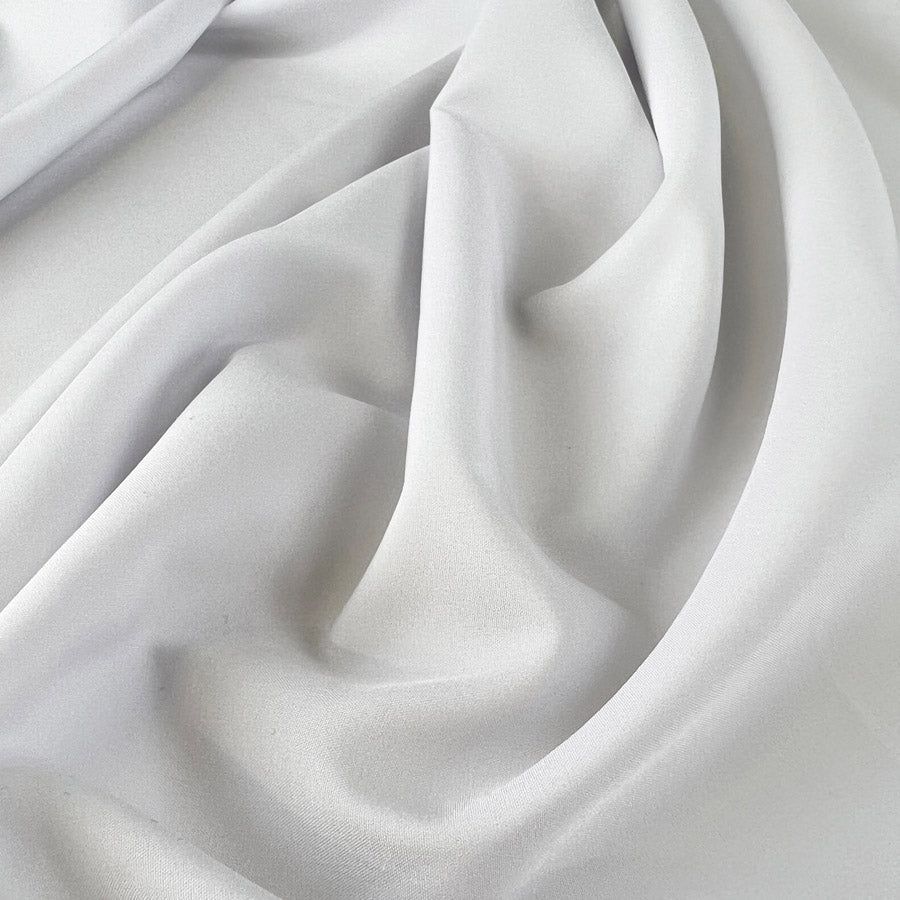Polyester Elastane Fine Woven Dress Fabric | Marlena - White – Croft Mill