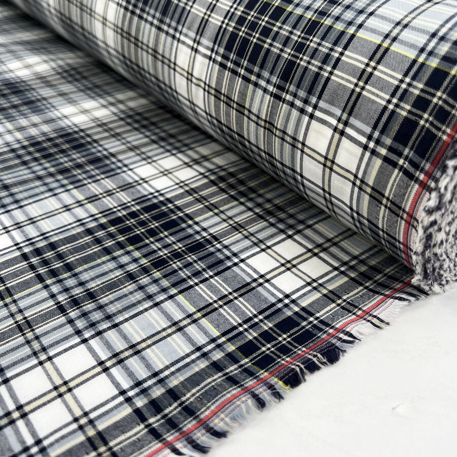 100% Cotton Check Shirting Fabric | Never The Twain - Donald – Croft Mill