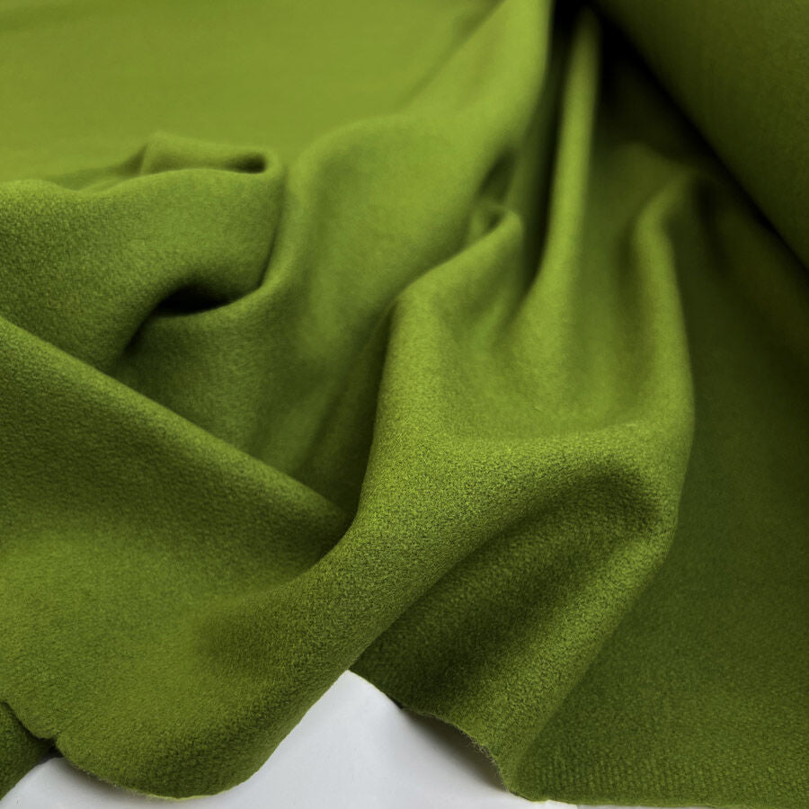 Italian Brushed Wool Coating Fabric | Owl and Pusscat - Green – Croft Mill