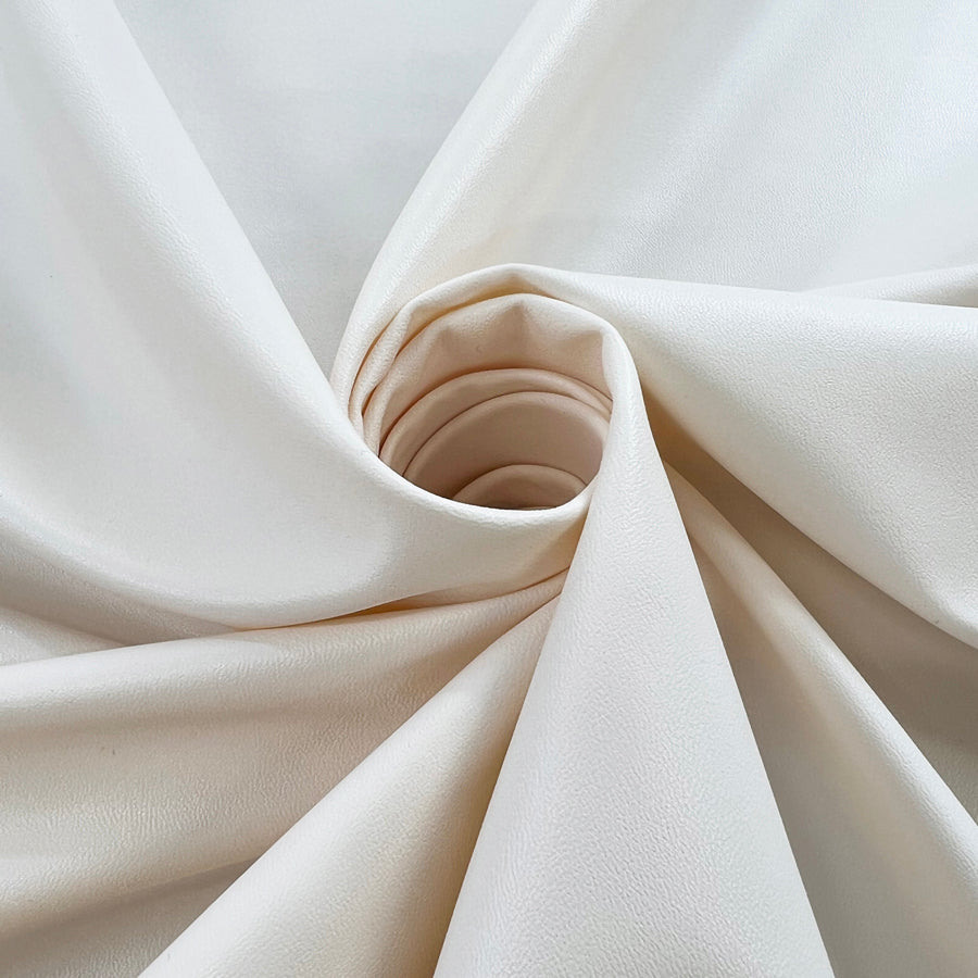 Polyester Nylon Satin Ivory Knit Fabric | Pleather - Pearl – Croft Mill