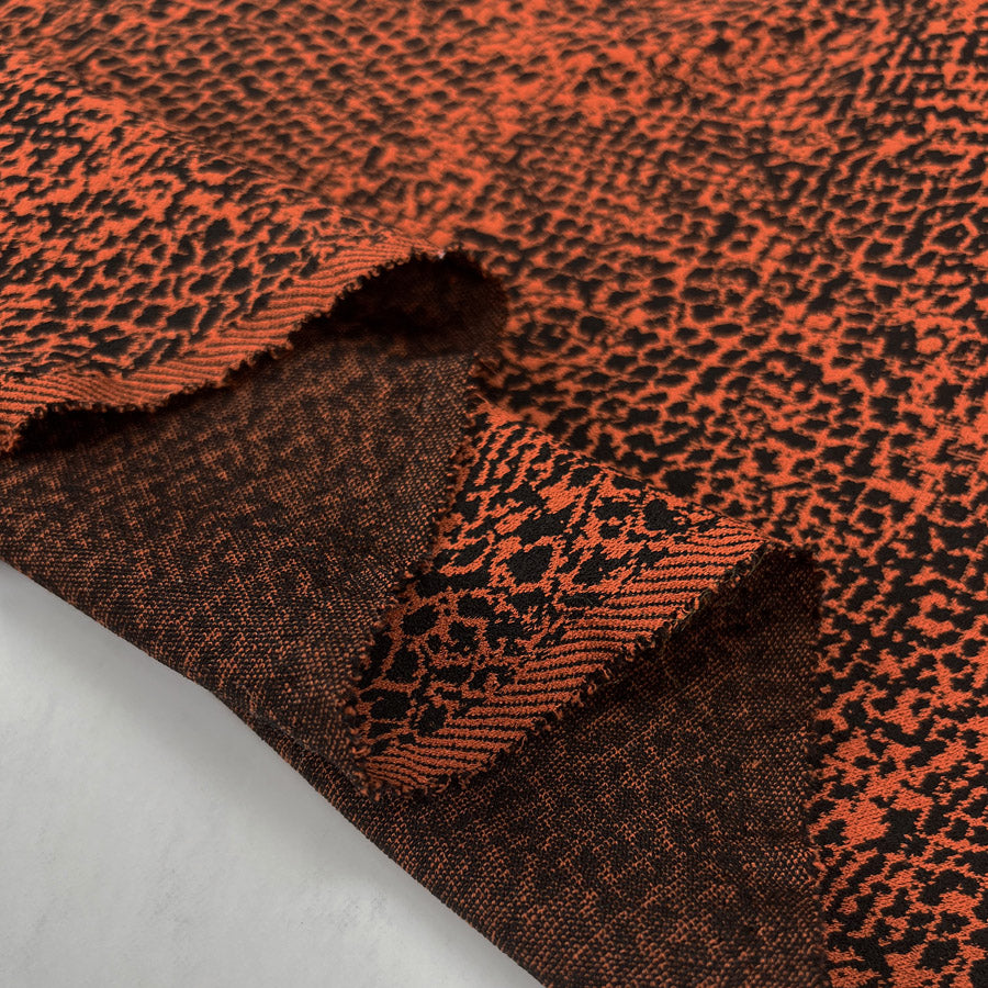 Ponte Roma Jacquard Poly Knit Jersey Fabric | Phoenix Orange – Croft Mill