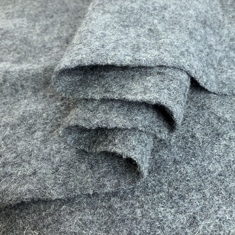 Pure Luxury 100% Boiled Wool Jacket Fabric - Silver Grey – Croft Mill