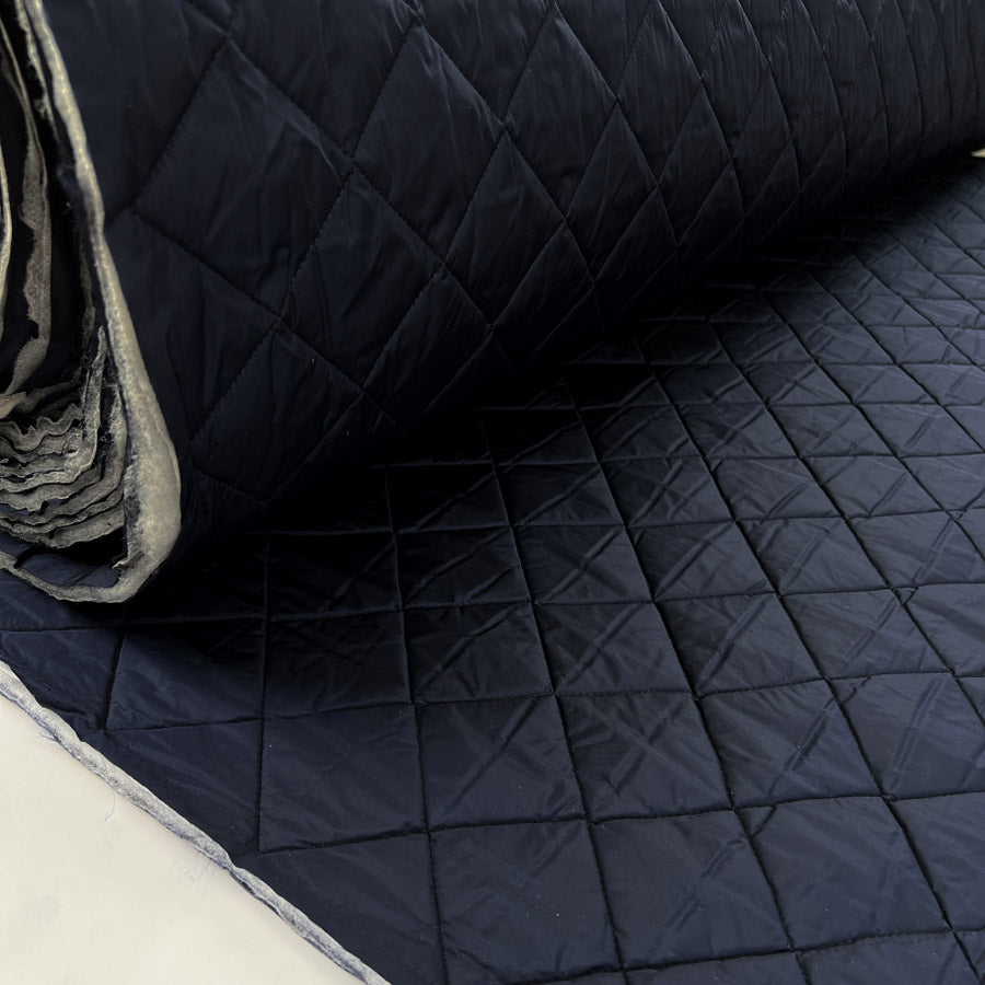 Water Resistant Nylon Quilting Fabric | Quilted - Matte Navy | Remnant ...
