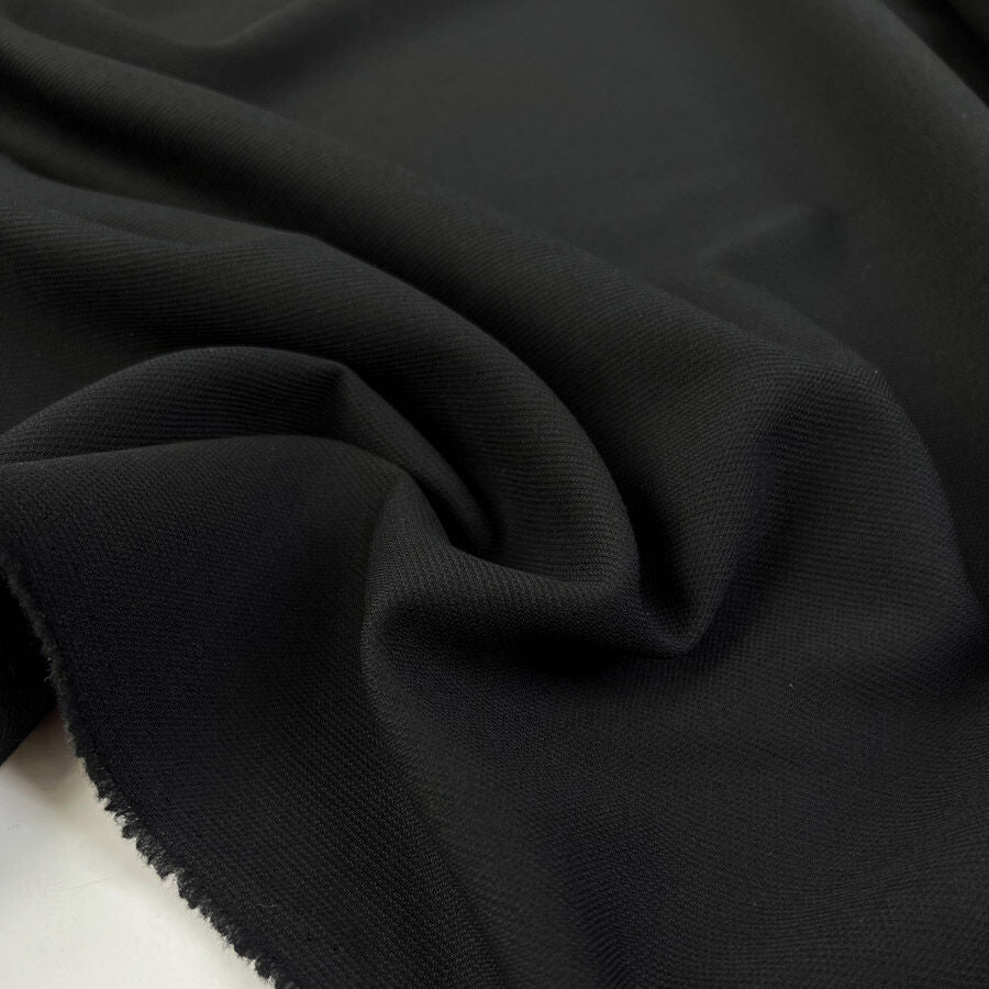 Lightweight Fine Wool Suit Fabric | Sackcloth And Ashes - Black – Croft ...
