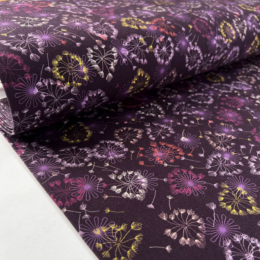 Floral Knit Fabric | Stof Avalana Cotton Jersey - Dusky Flora – Croft Mill