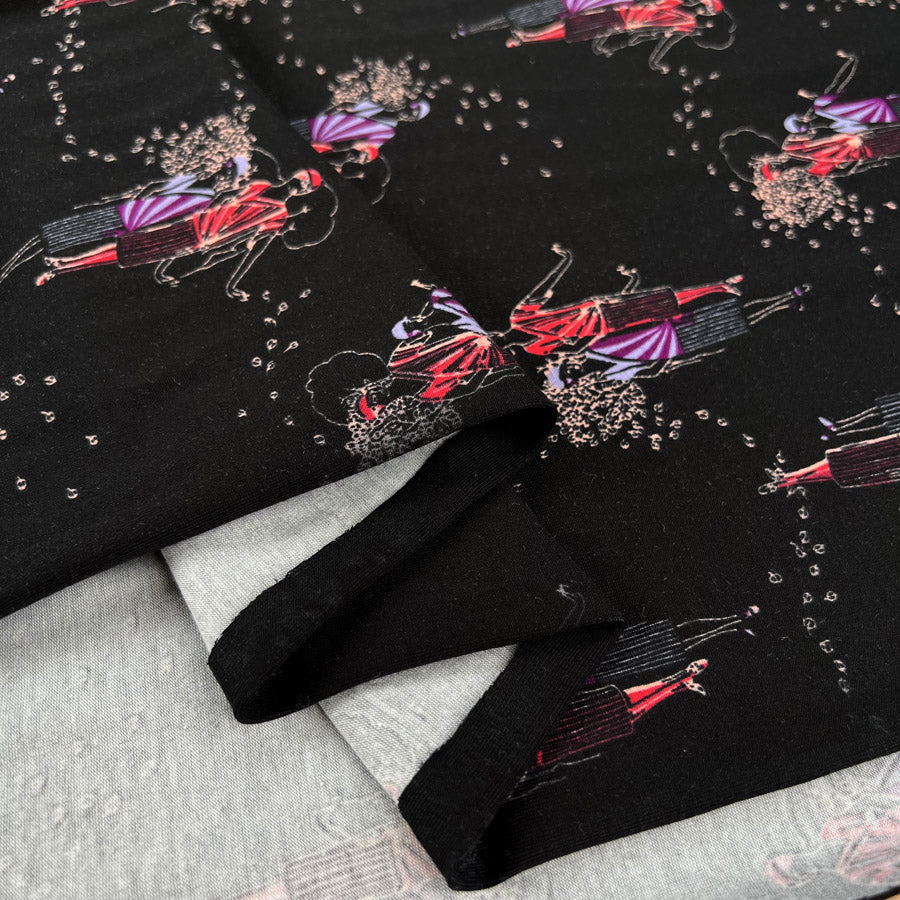 Black Dress Knit Fabric | Stof Avalana Cotton Jersey - Flapper – Croft Mill