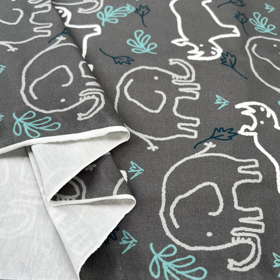 Grey Knit Top Fabric | Stof Avalana Cotton Jersey - Pachyderm – Croft Mill