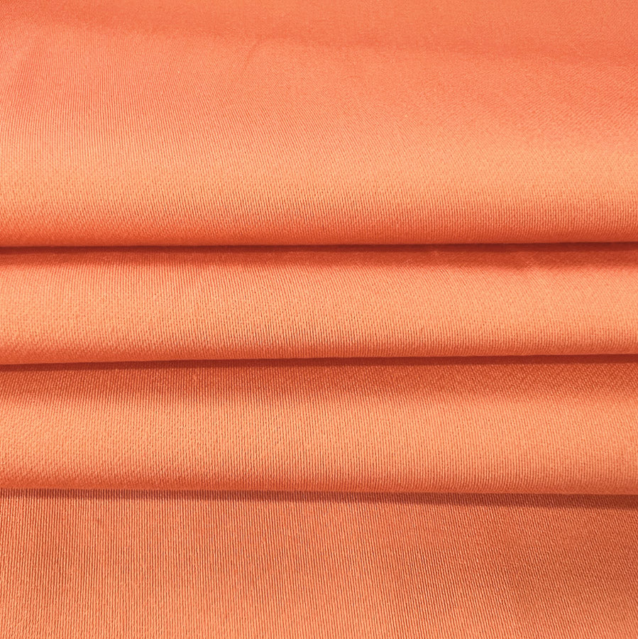 Cotton Lycra Satin Trousering Fabric | West Point - Orange – Croft Mill