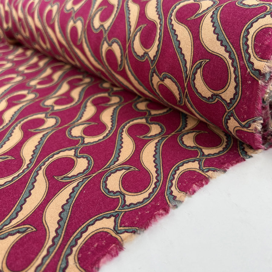 Ex-Designer Wool Viscose Abstract Dress Fabric | Sumatra – Croft Mill