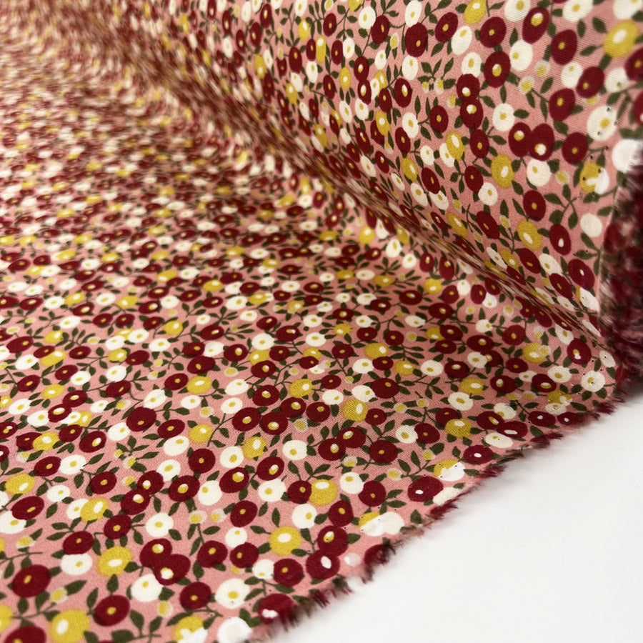 100% Cotton Poplin Floral Fabric | Summer Cotton - Betty - Pink – Croft ...