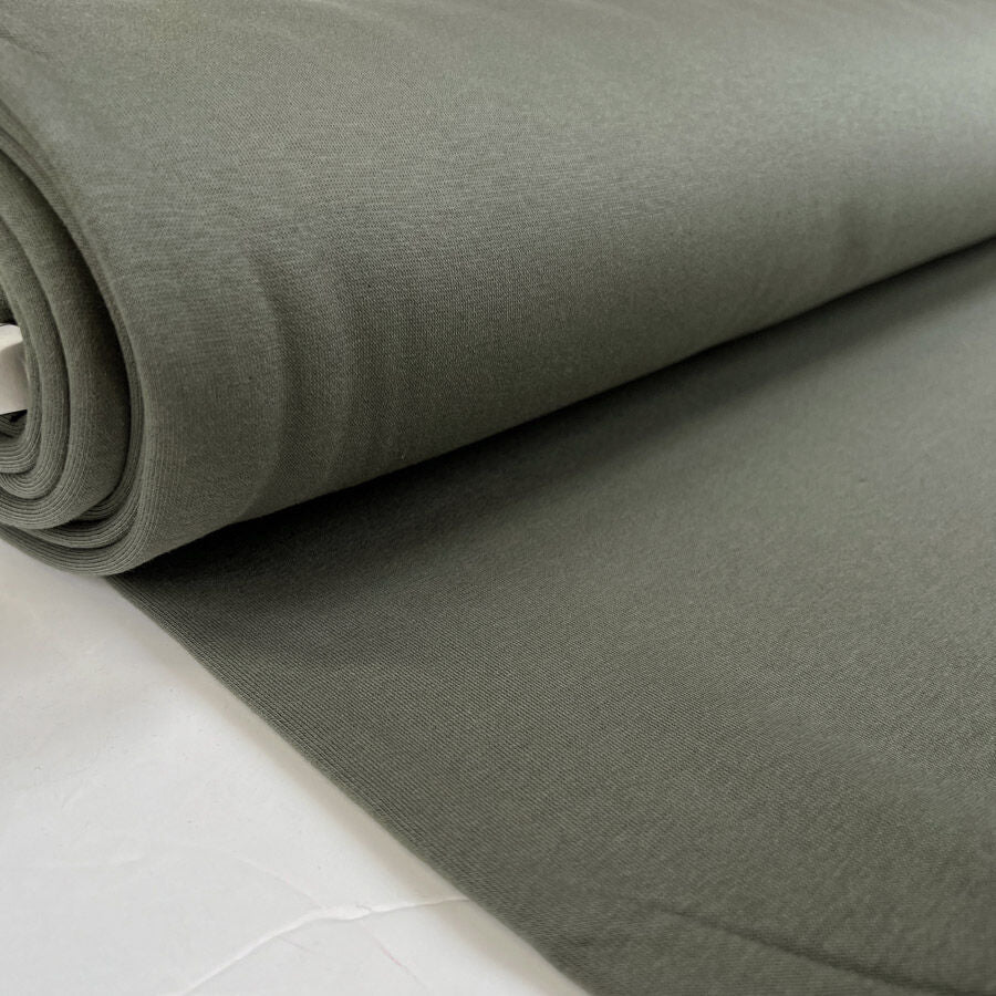 Cotton Polyester Jersey Fabric | Superior Sweatshirt - Khaki – Croft Mill