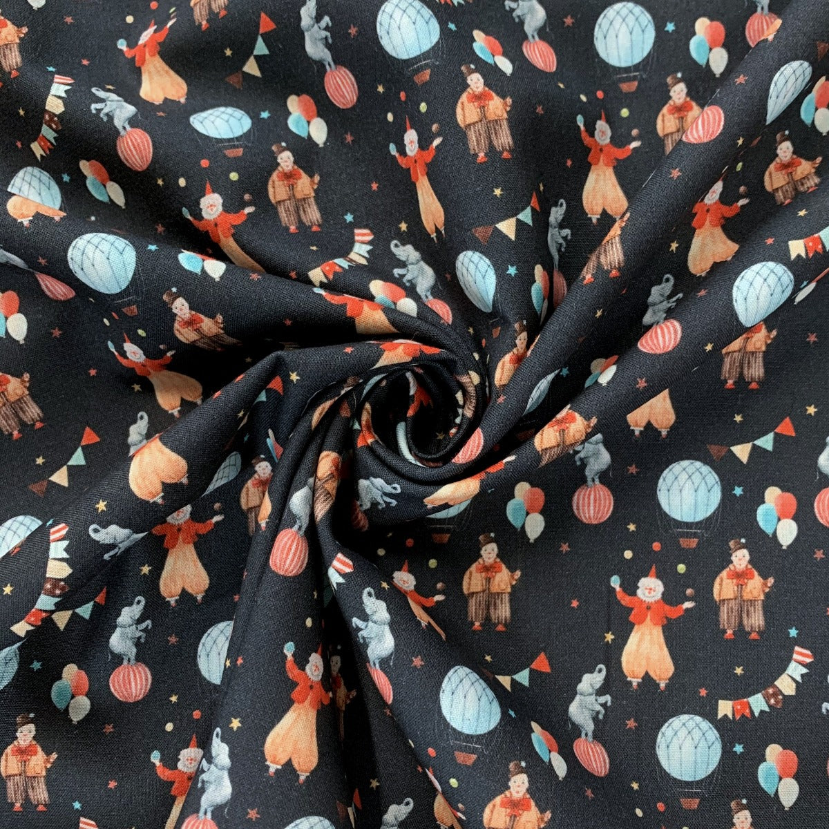Clown Print Quilting Patchwork & Dress Fabric | Cotton - Circus – Croft ...