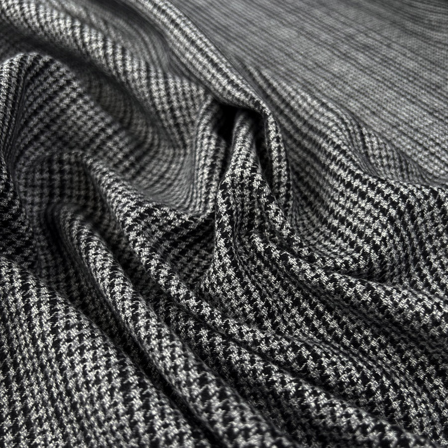 Ex-Designer Cotton Check Flannel Fabric | Two Shirts - Grey – Croft Mill