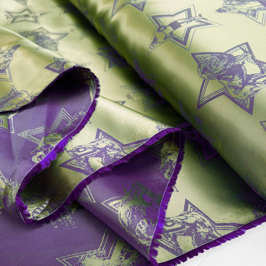 Viscose Italian Lining | EZIO Greatest Showman Purple Olive – Croft Mill