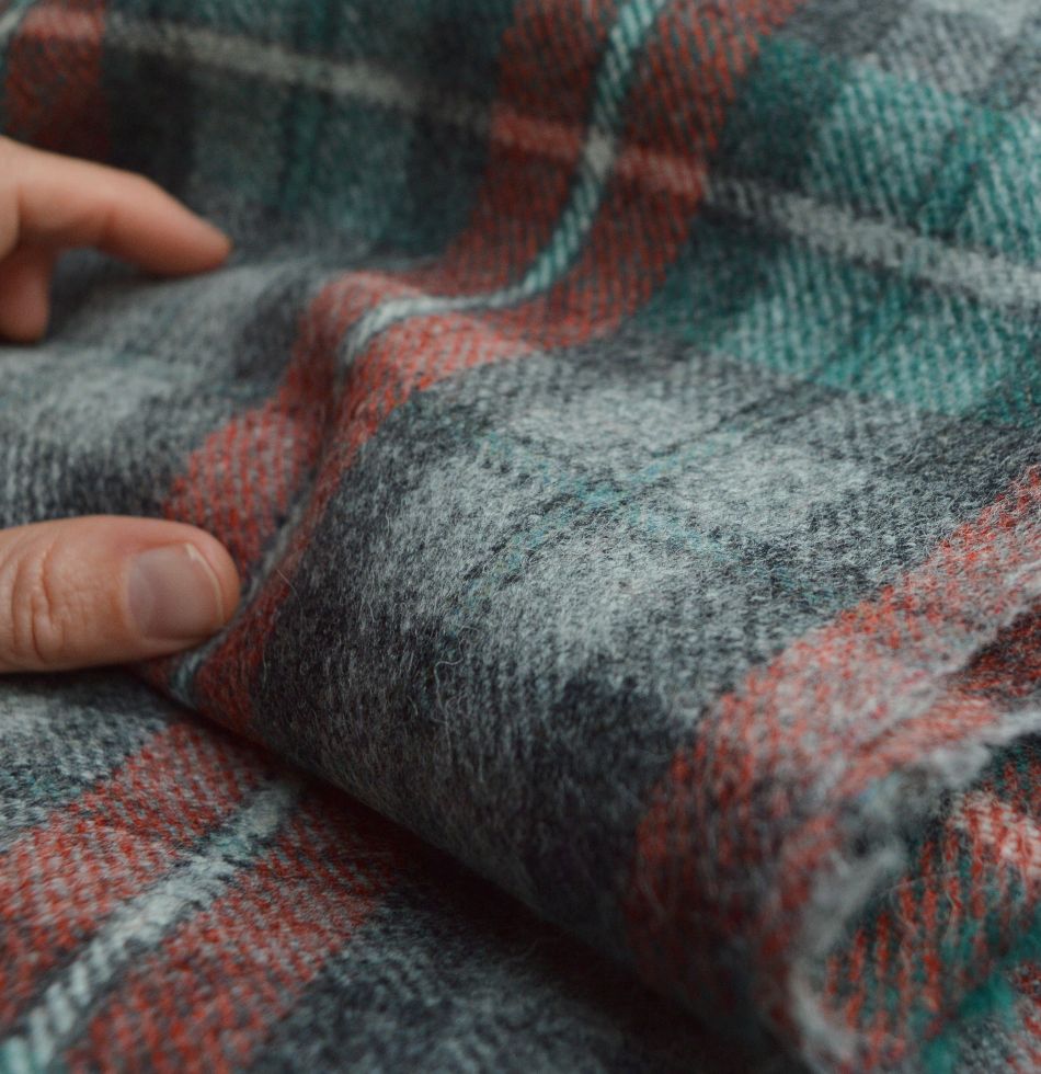 wool checked tweet coating fabric – Croft Mill