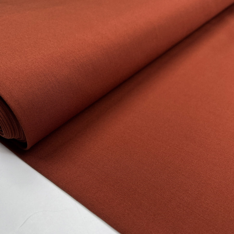 Polyester Viscose Fine Suiting Fabric | Wool Twill - Rust – Croft Mill