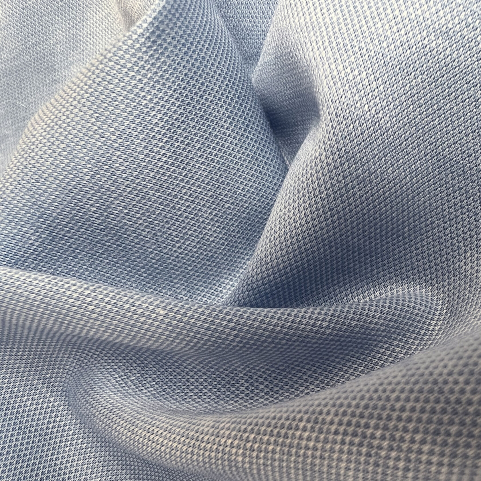 Fine Cotton Lightweight Dress Fabric Mercerised Jersey Blue