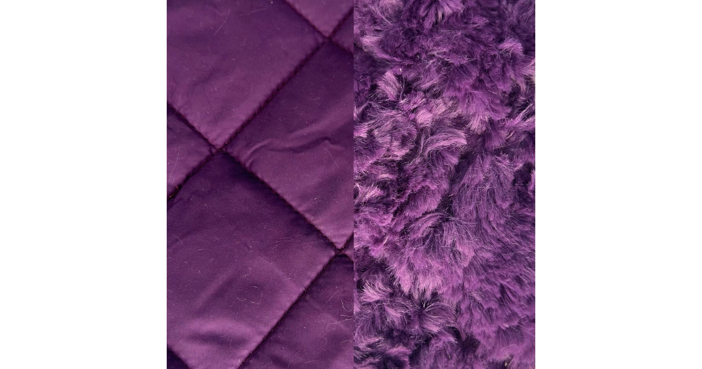 Water Resistant Fur Quilted Nylon Fabric Double Dabble Plum