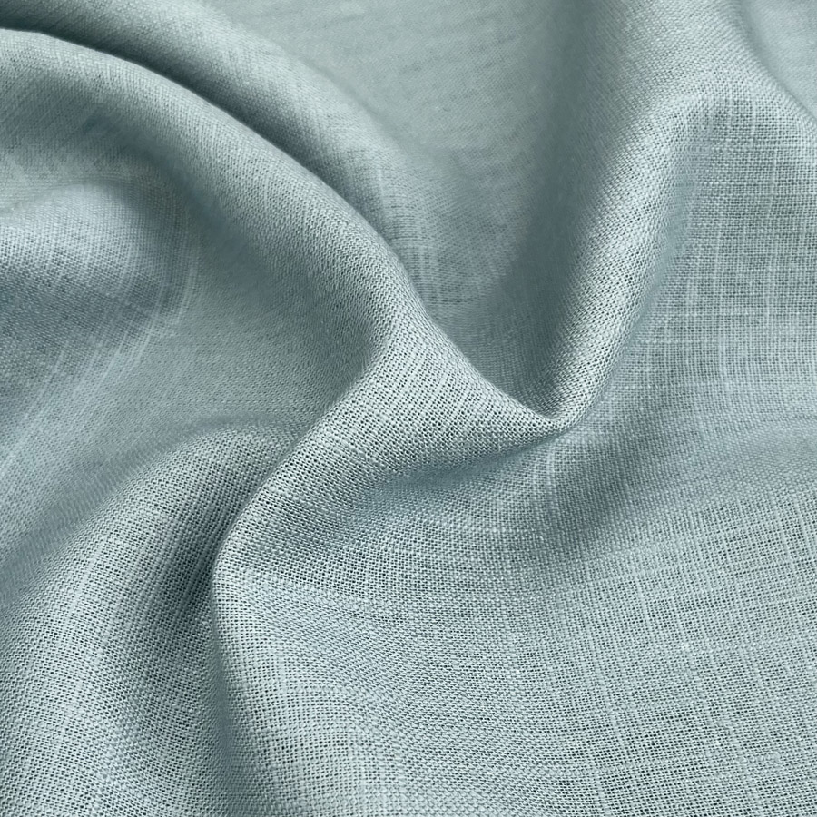 Ramie Cotton Oeko Tex Dress Fabric Enigma Linen Aqua