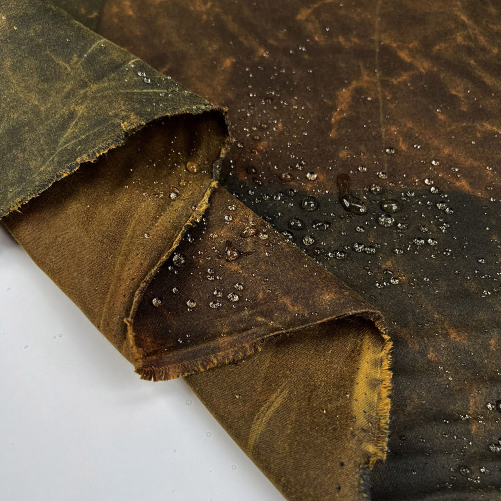 British Cotton Water Proof Coat Fabric Waxed Canvas Camo